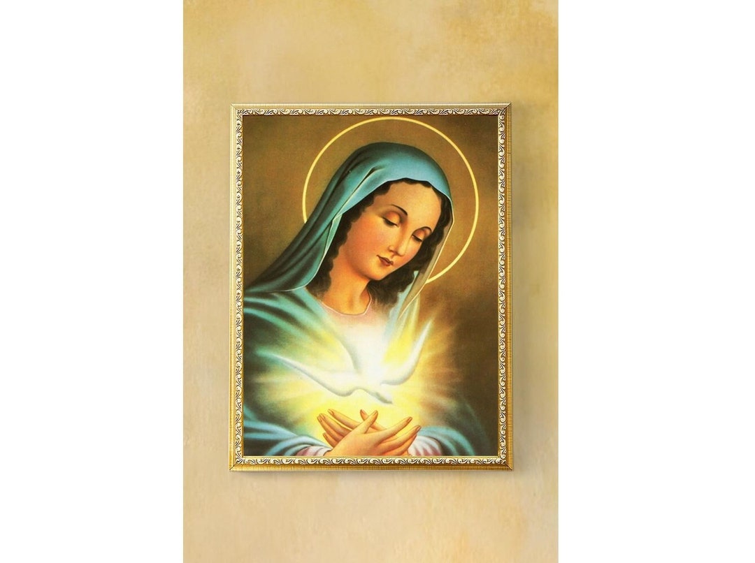 Virgin Mary Icon,painting, Holy Mother, Santa Maria, Hand Painted Icon ...