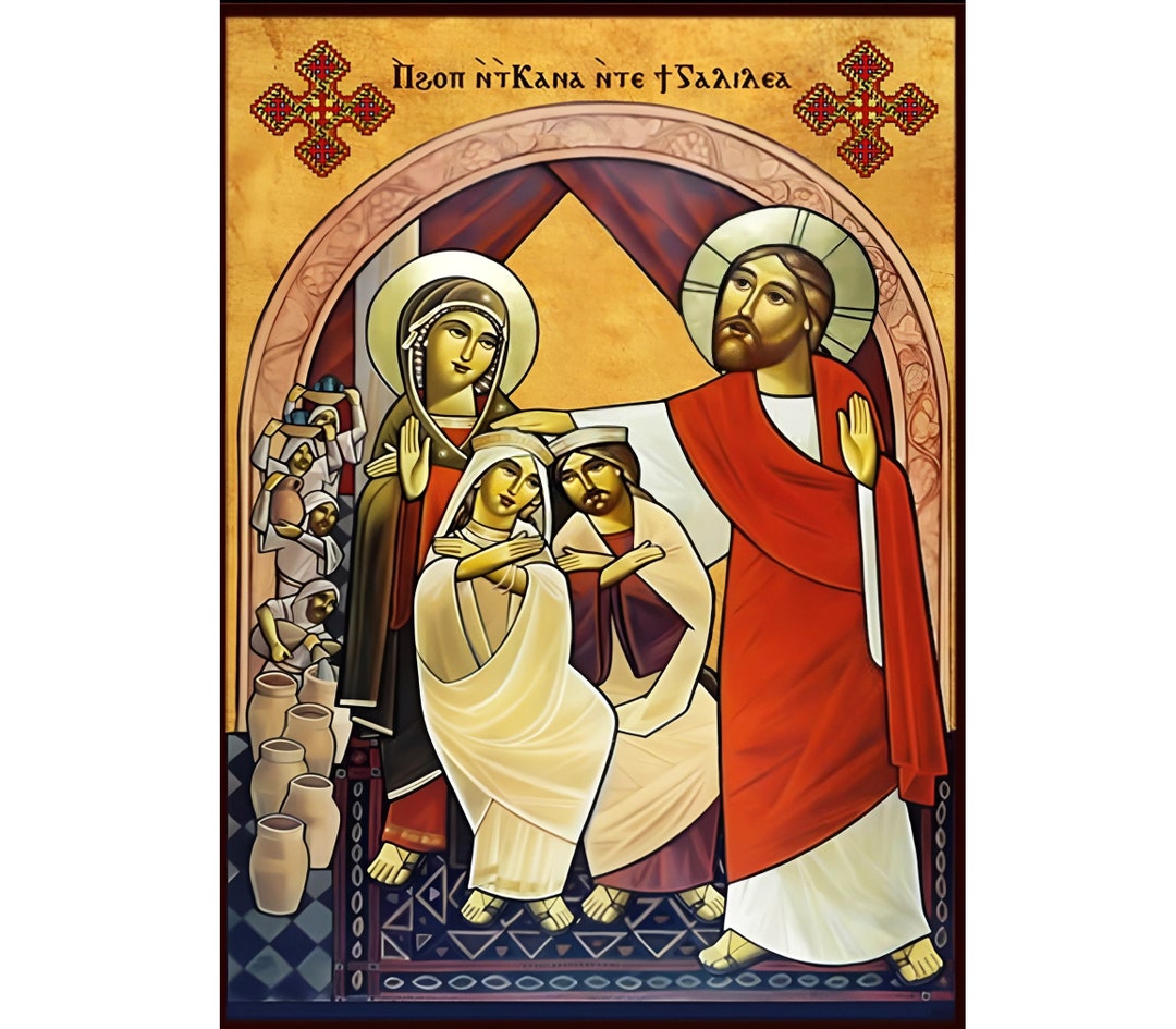 Holy Family Icon, Coptic Art, Painting, Hand Painted Icon, Handmade ...