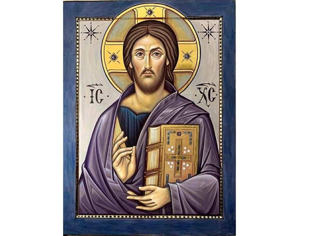 Jesus Christ, Icon, Painted Icon,catholic, Christian, Oil Painting ...