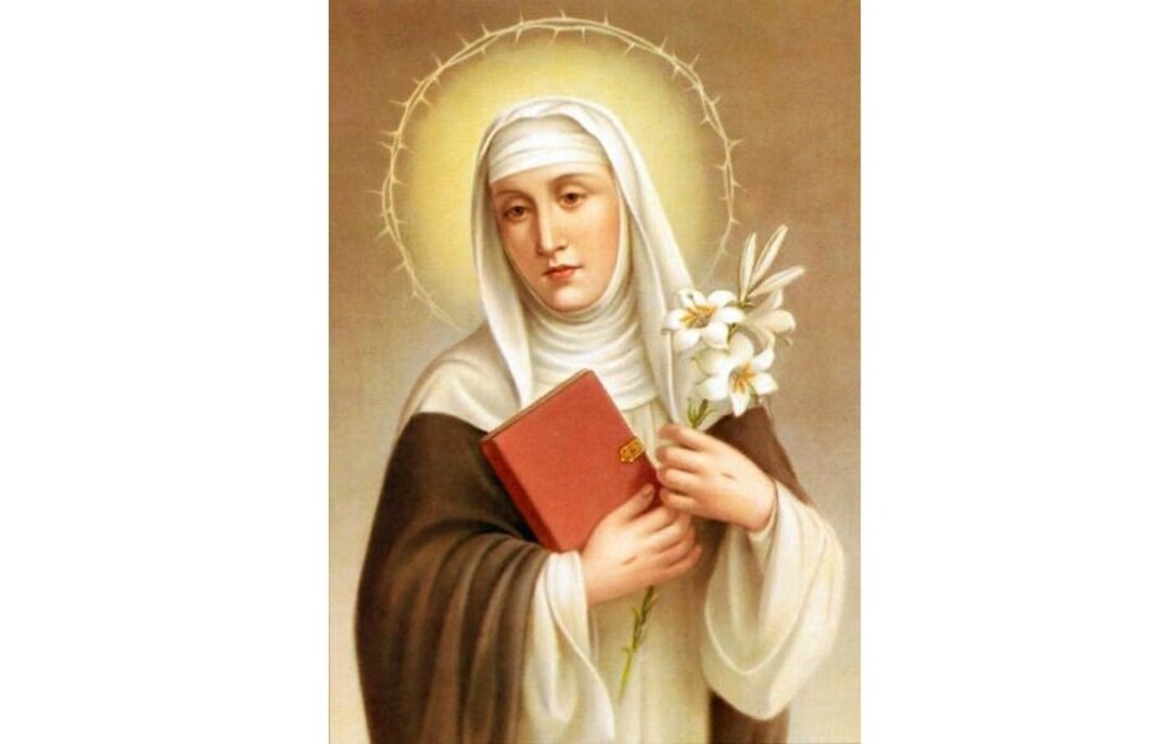 St. Catherine of Siena Icon, Painting, Catholi, Hand Painted Icon ...