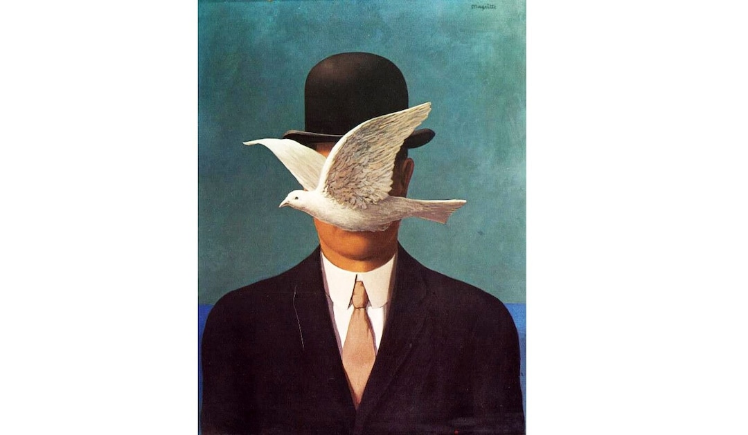 Custom Oil Painting, Rene Magritte, the Man in the Bowlwer Hat, Oil ...