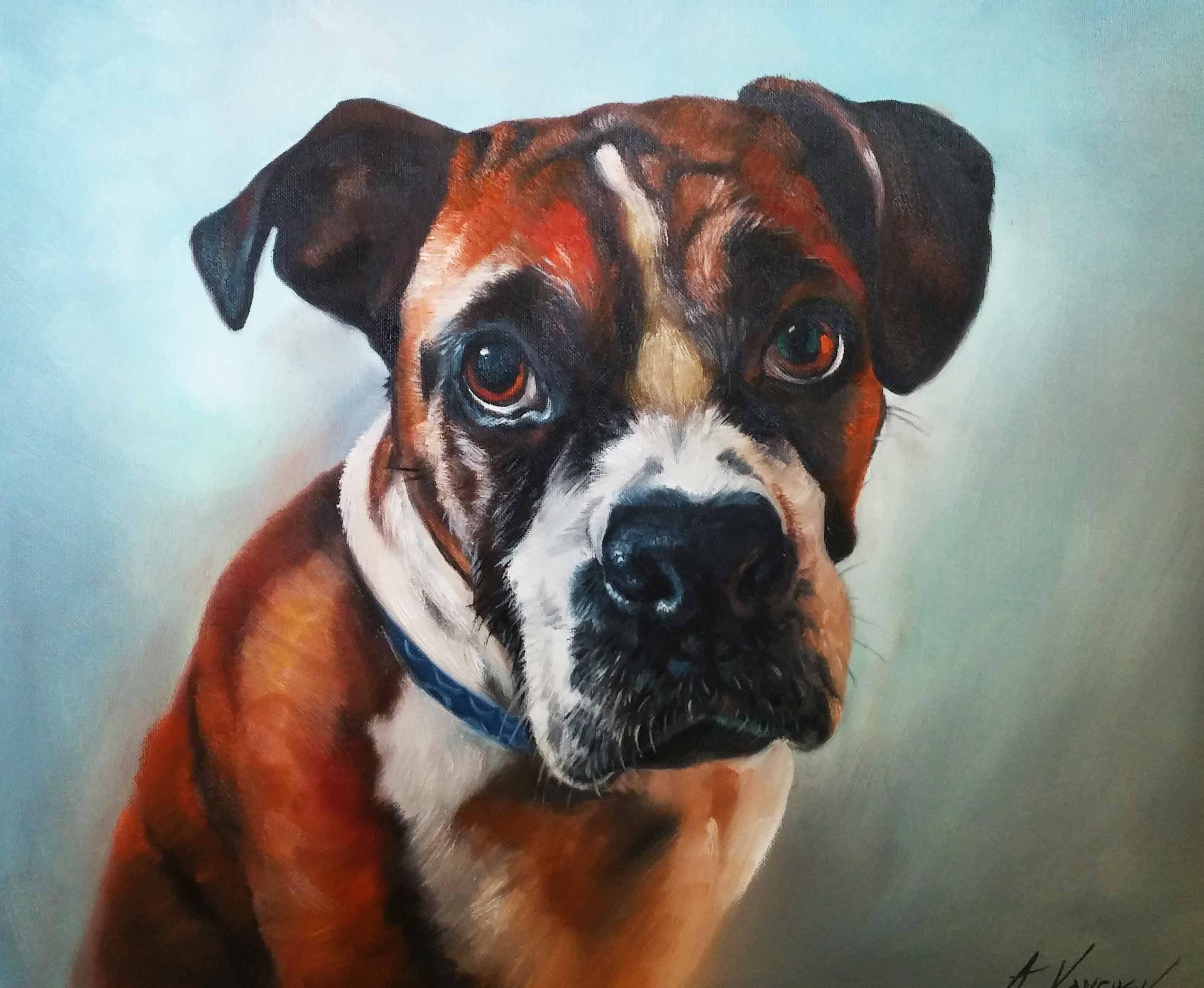 Dog Portrait, Oil Painting, Custom Pet Portrait, Original, Animal ...