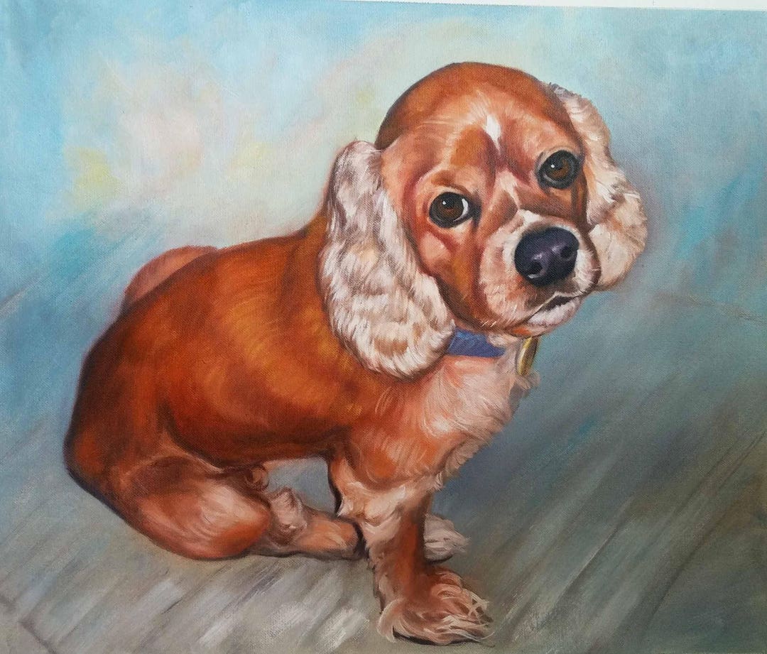 Dog Portrait, Oil Painting, Custom Pet Portrait, Original, Animal ...