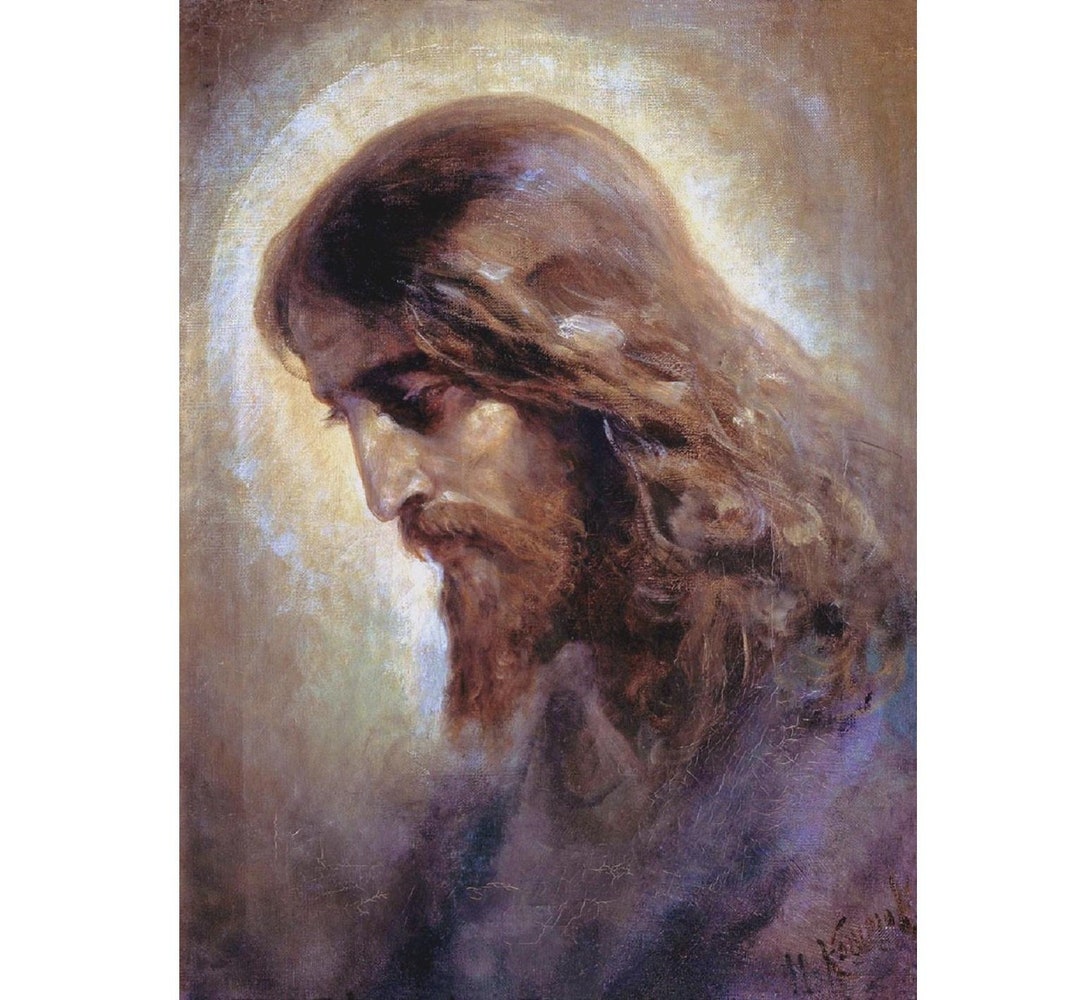 Jesus Christ, Painting ,painted Icon, Christian, Oil Painting, Painted ...