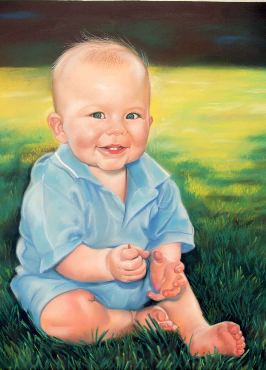 Baby Portrait, Illustration, Portrait From Photo, Custom Portrait ...