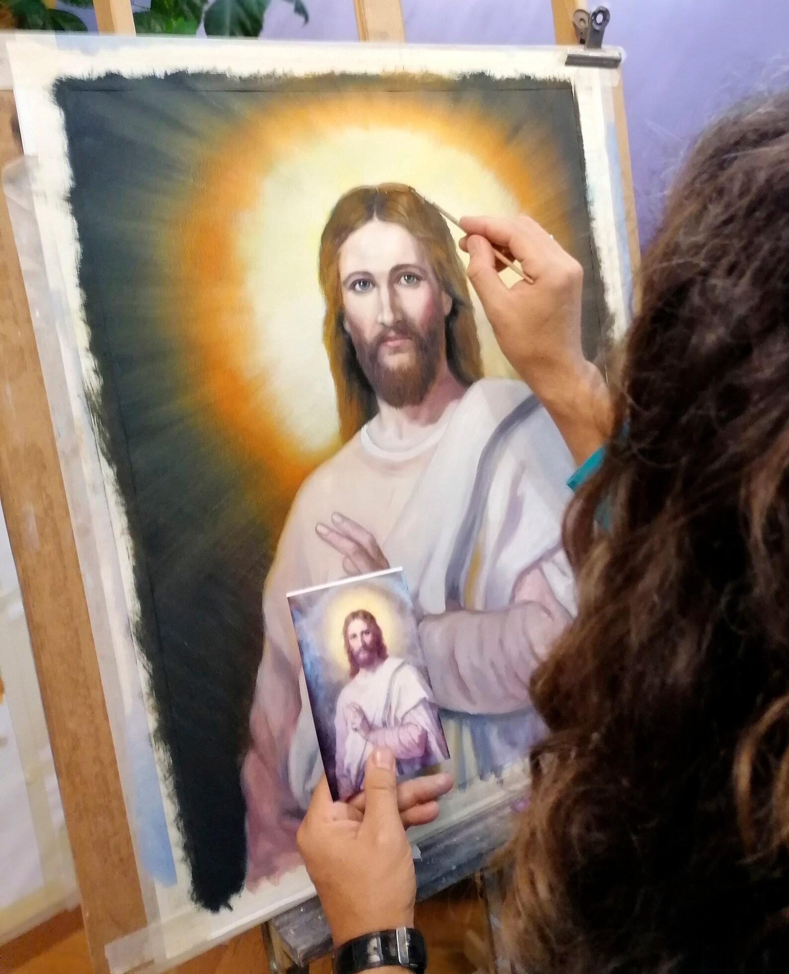 Jesus Christ, Icon, Painted Icon, Catholic, Christian,oil Painting ...