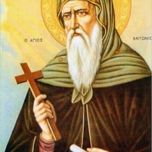 Saint Anthony the Great, Icon, Painting, Orthodox, Hand Painted Icon ...