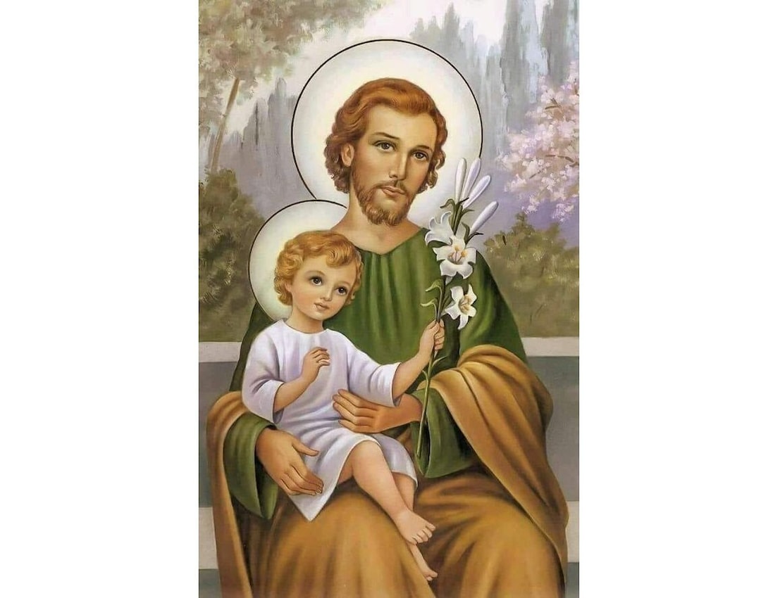 St.joseph Icon, Painted Icon, Catholic, Christian, Oil Painting ...