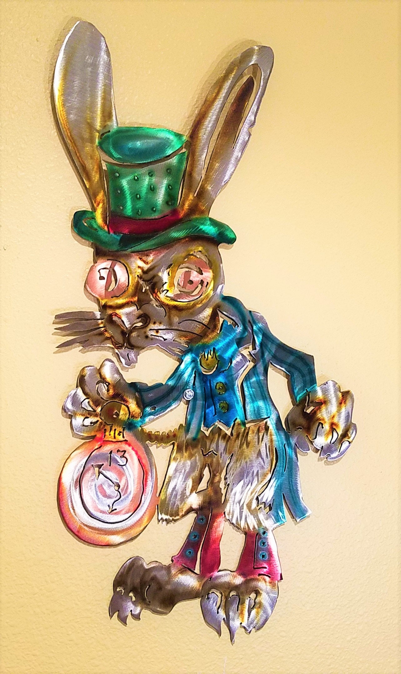 Wicked Rabbit Metal Rabbit Alice in Wonderland Rabbit - Etsy