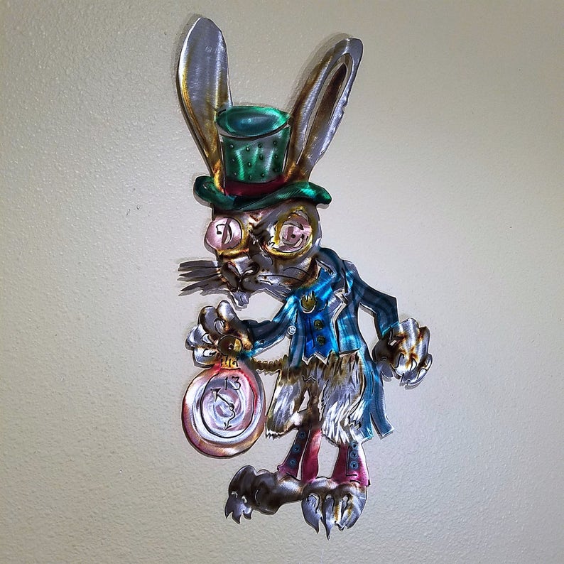 Wicked Rabbit Metal Rabbit Alice in Wonderland Rabbit - Etsy