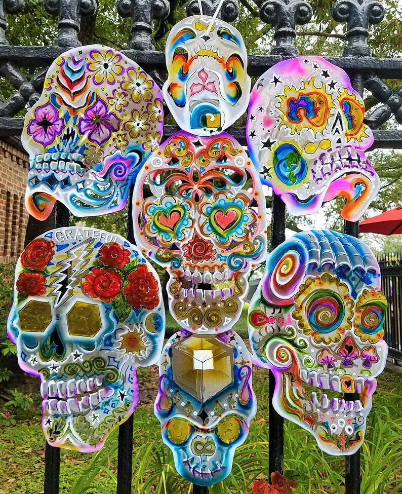 Sugar Skull, Grateful Dead, Mushroom, Planets, Cubism, Spiral, Sacred ...