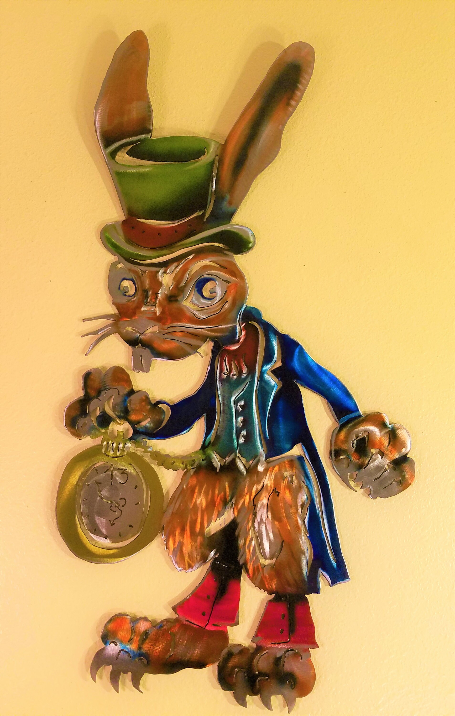 Wicked Rabbit Metal Rabbit Alice in Wonderland Rabbit - Etsy