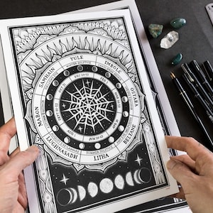 Printable Wheel of the Year Pagan Calendar - Etsy