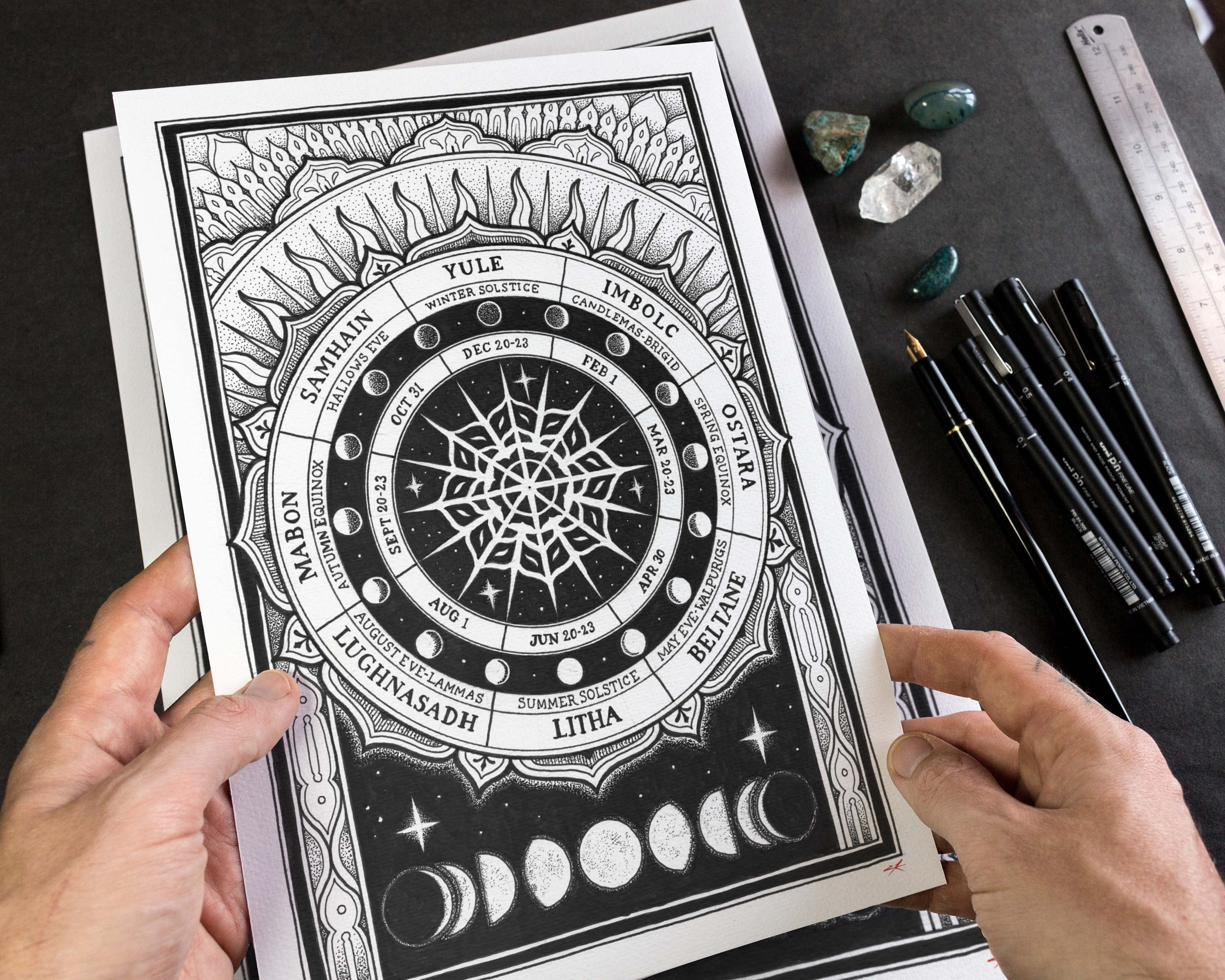 Printable Wheel of the Year Pagan Calendar - Etsy