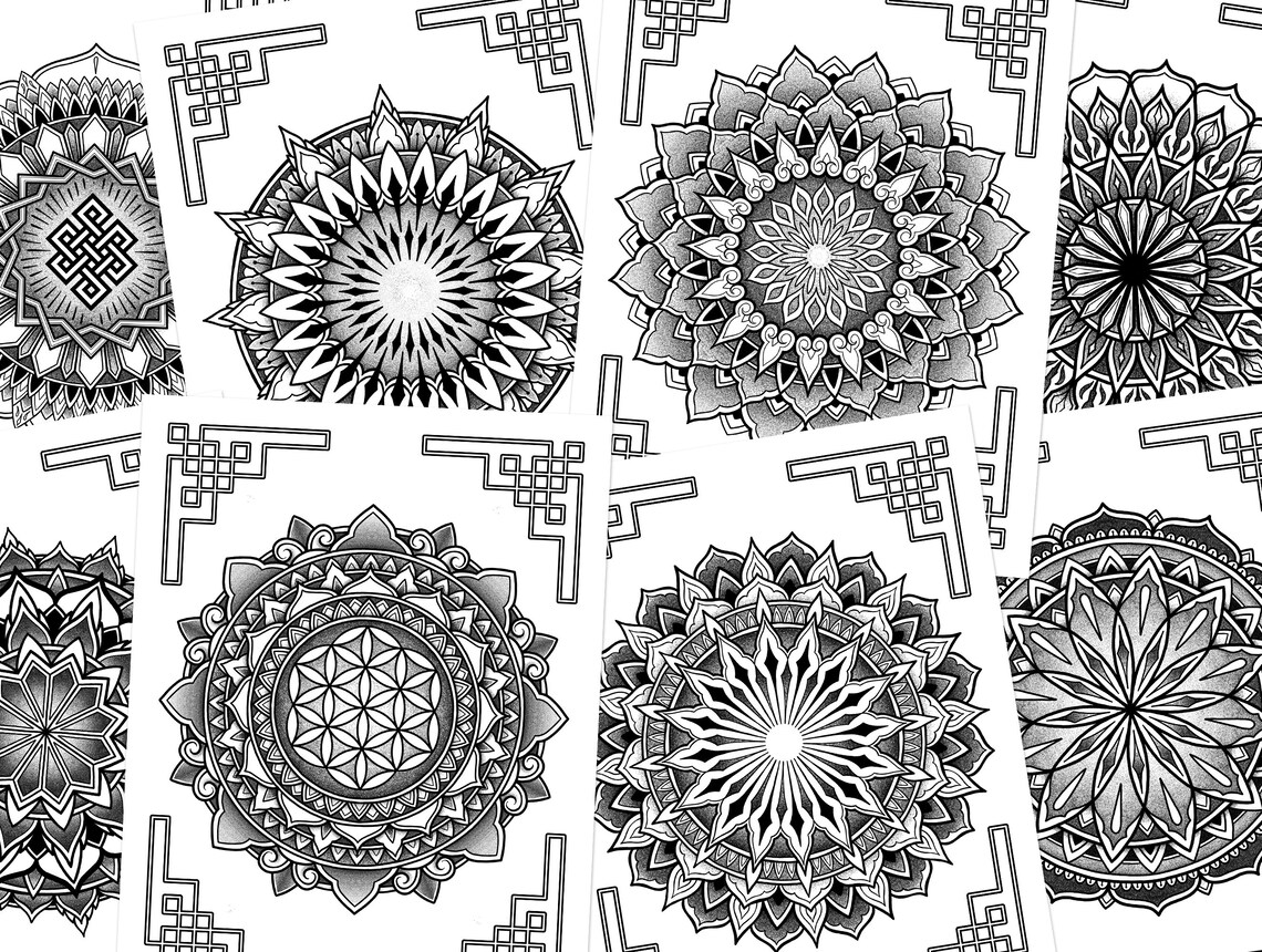 25 Mandalas Book | Sacred Geometry Tattoo Flash by Zak Korvin ...