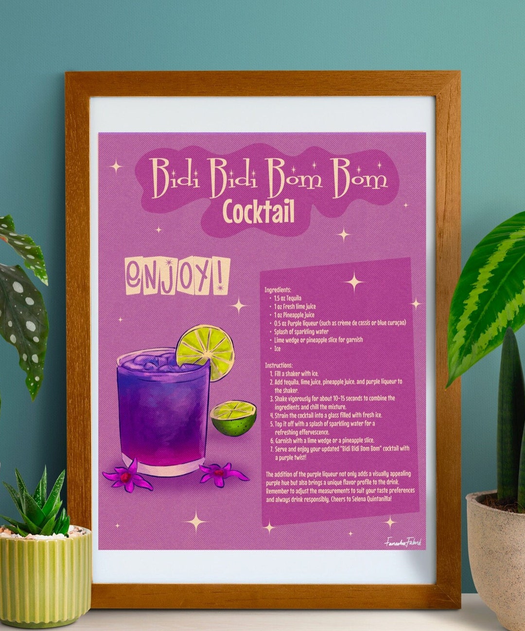 Latina Owned Selena Quintanilla Bidi Bidi Bam Bam, Art , Wallart ...