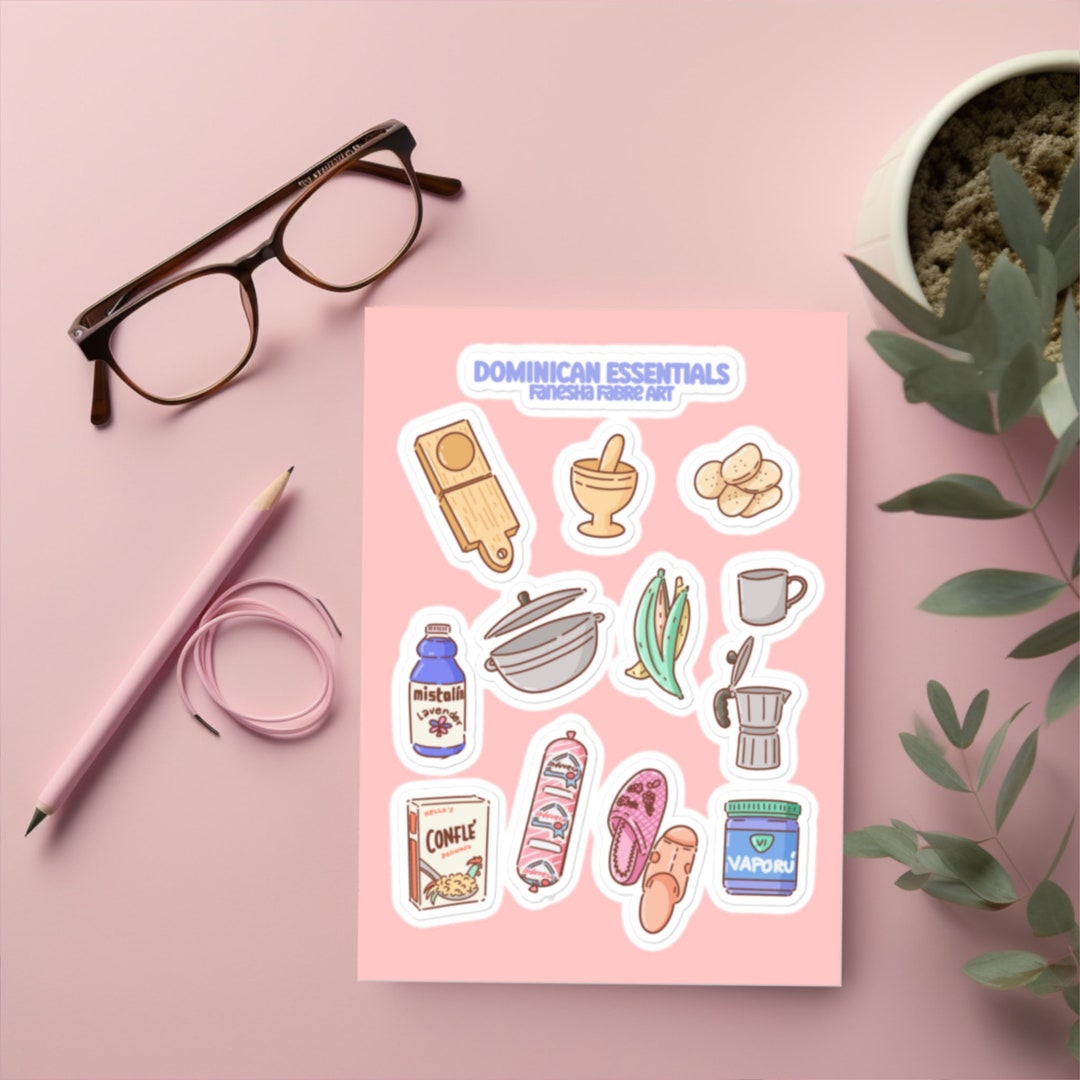 Latina Dominican Essentials Sticker Sheet, Latina Owned, Sticker Shop ...