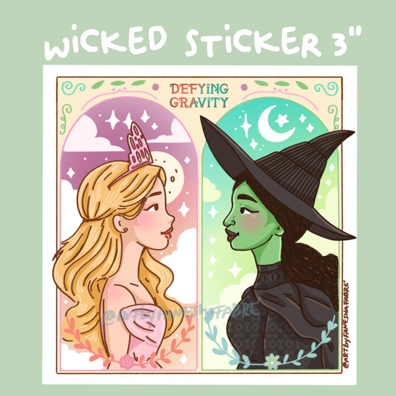 Wicked Movie Stickers - Etsy