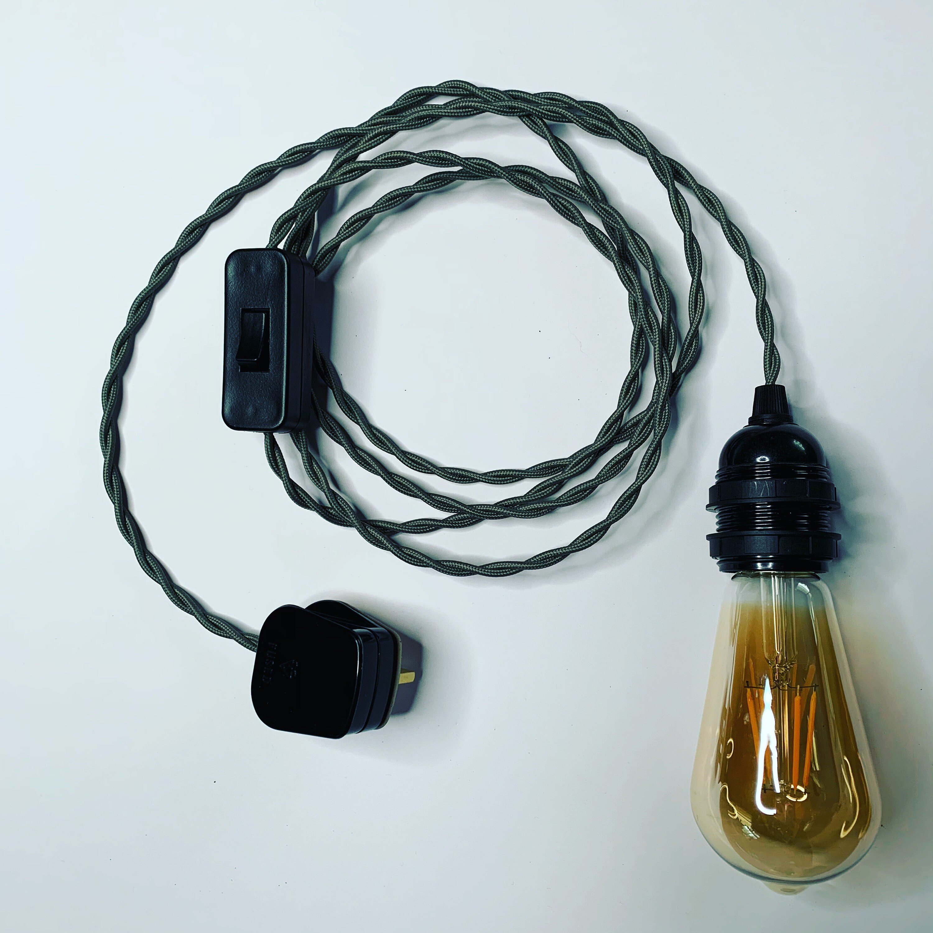 Grey Twist Electrical Cable Set Lighting Cable Edison Lighting - Etsy