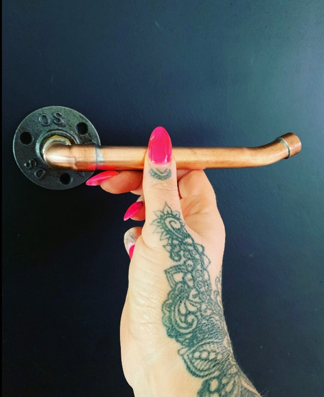 Copper Pipe Toilet Roll Holder Bathroom Industrial Rustic - Etsy