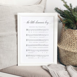 The Little Drummer Boy Printable, Christmas Carol Poster, Drummer Boy ...