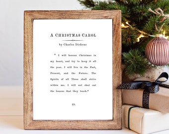 A Christmas Carol Printable Quote,charles Dickens Print,christmas ...