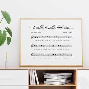 Twinkle Twinkle Little Star Sheet Music, Sheet Music Art, Music Art ...
