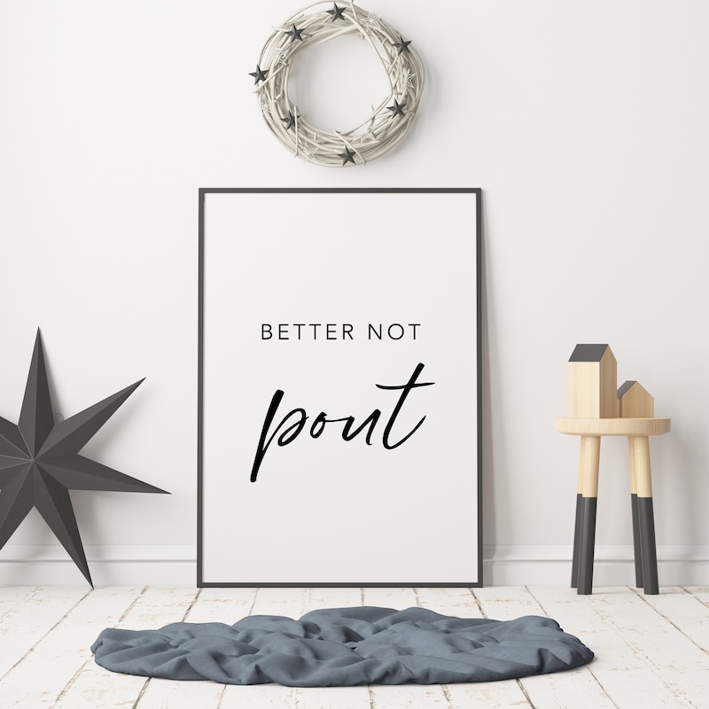 Better Not Pout Sign - Etsy