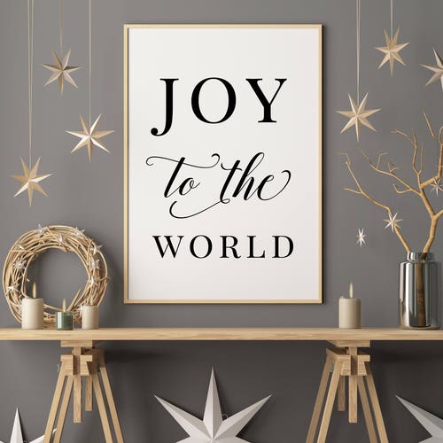 Joy to the World Printable Wall Art Hymn Print Farmhouse - Etsy