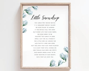 Miscarriage Poem - Art for Baby Loss - Gift for Miscarriage - Loss of a ...