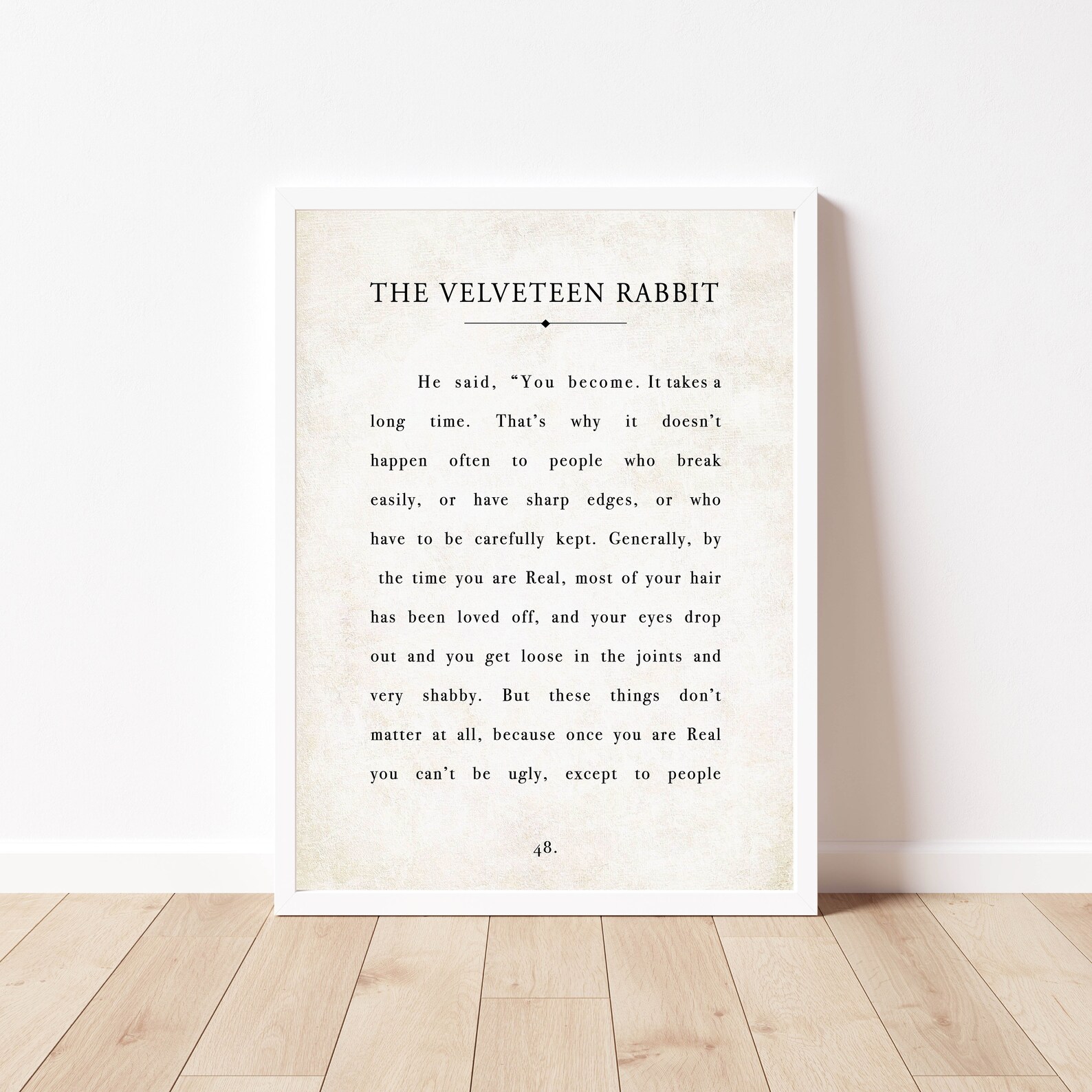 The Velveteen Rabbit Literature Digital Printable Book Page - Etsy