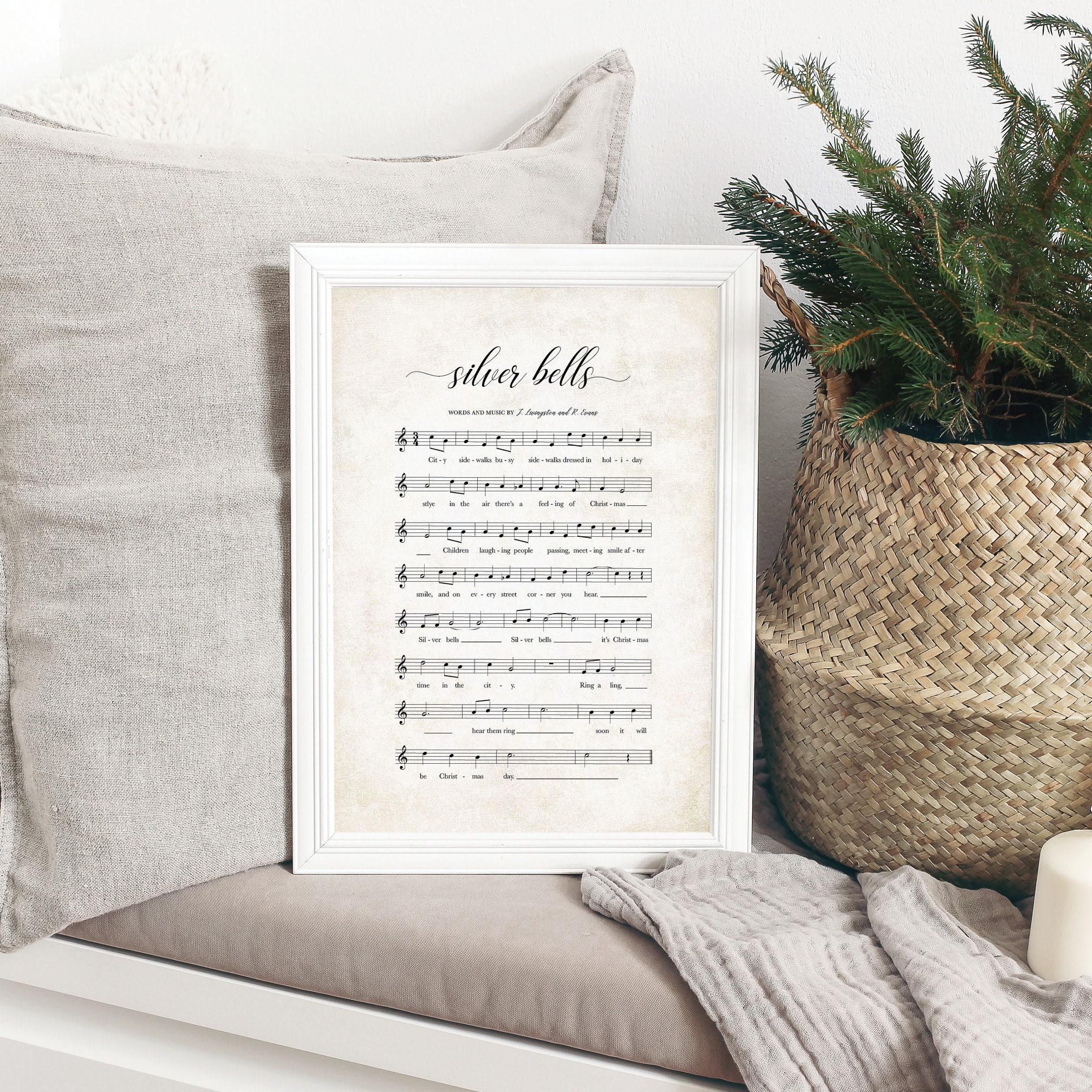 Silver Bells Sheet Music Printable Silver Bells Sign - Etsy
