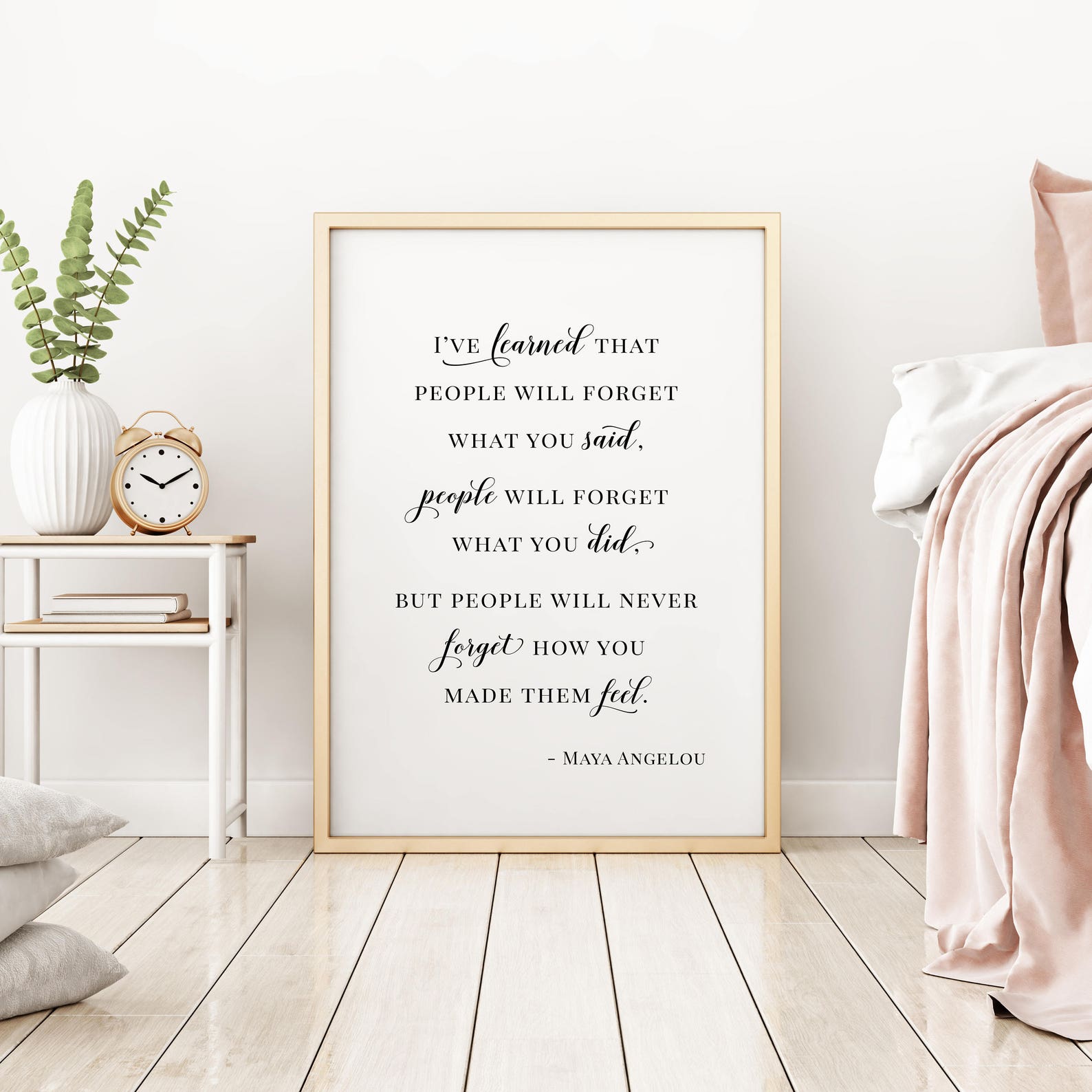 Maya Angelou Quote People Will Never Forget Printable - Etsy