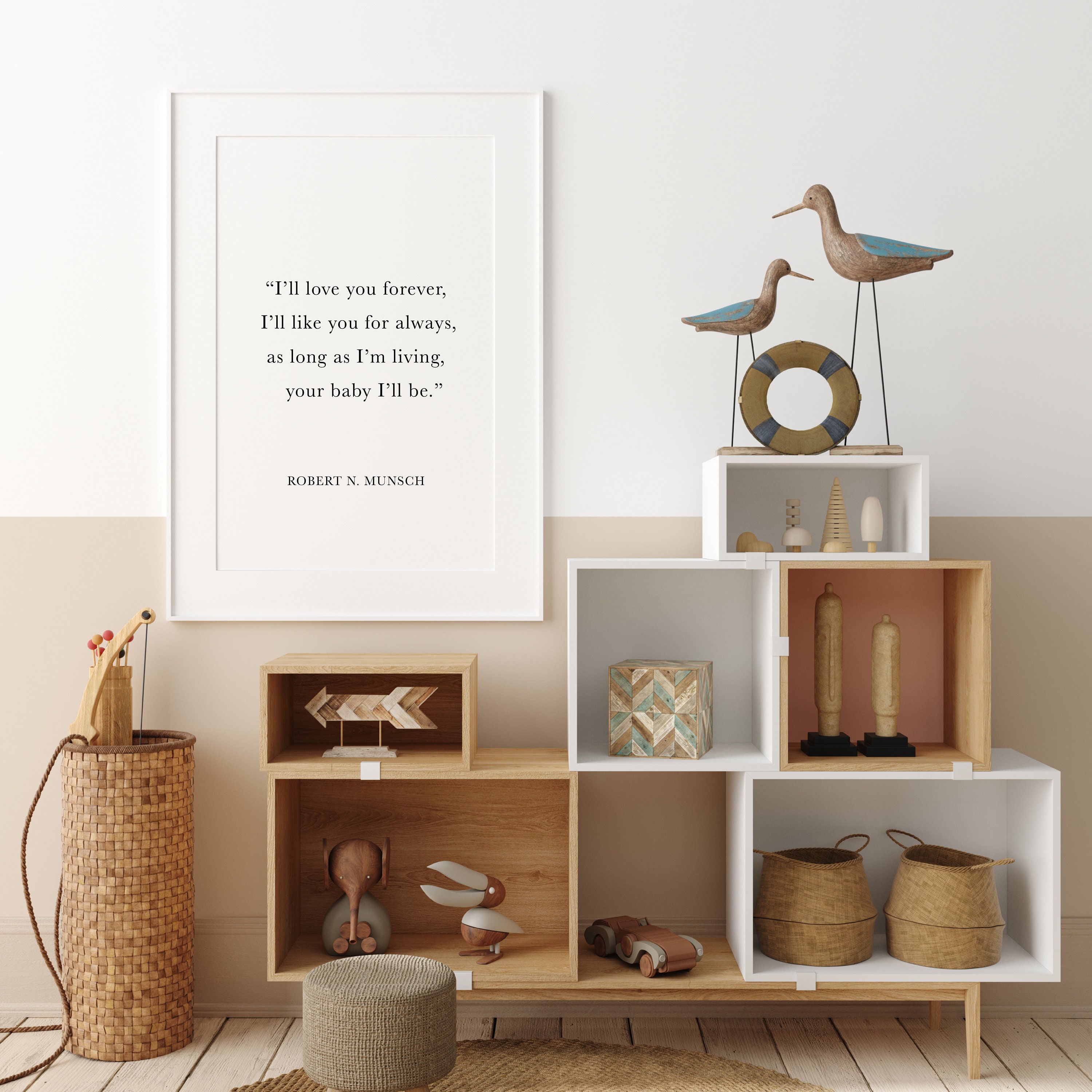 I'll Love You Forever Print, Robert Munsch Quote, Nursery Decor ...
