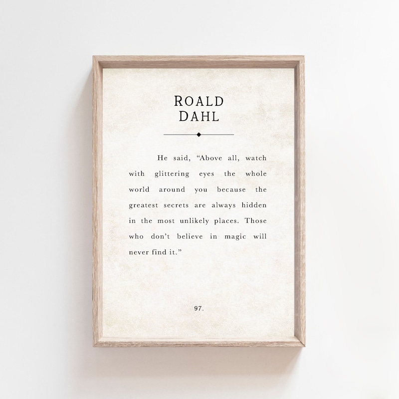 Roald Dahl Quote - Etsy UK