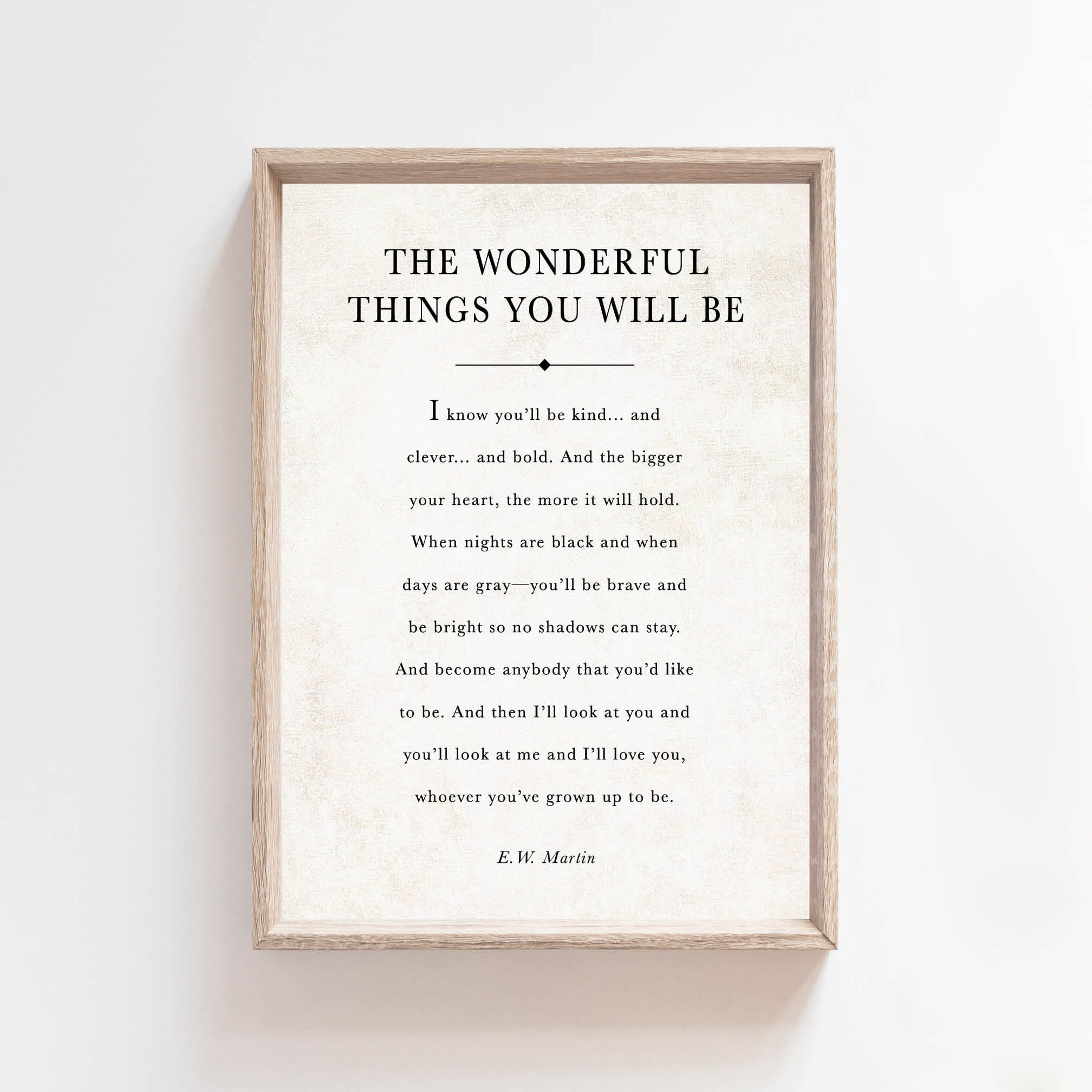 The Wonderful Things You Will Be Literature Printable Book | Etsy