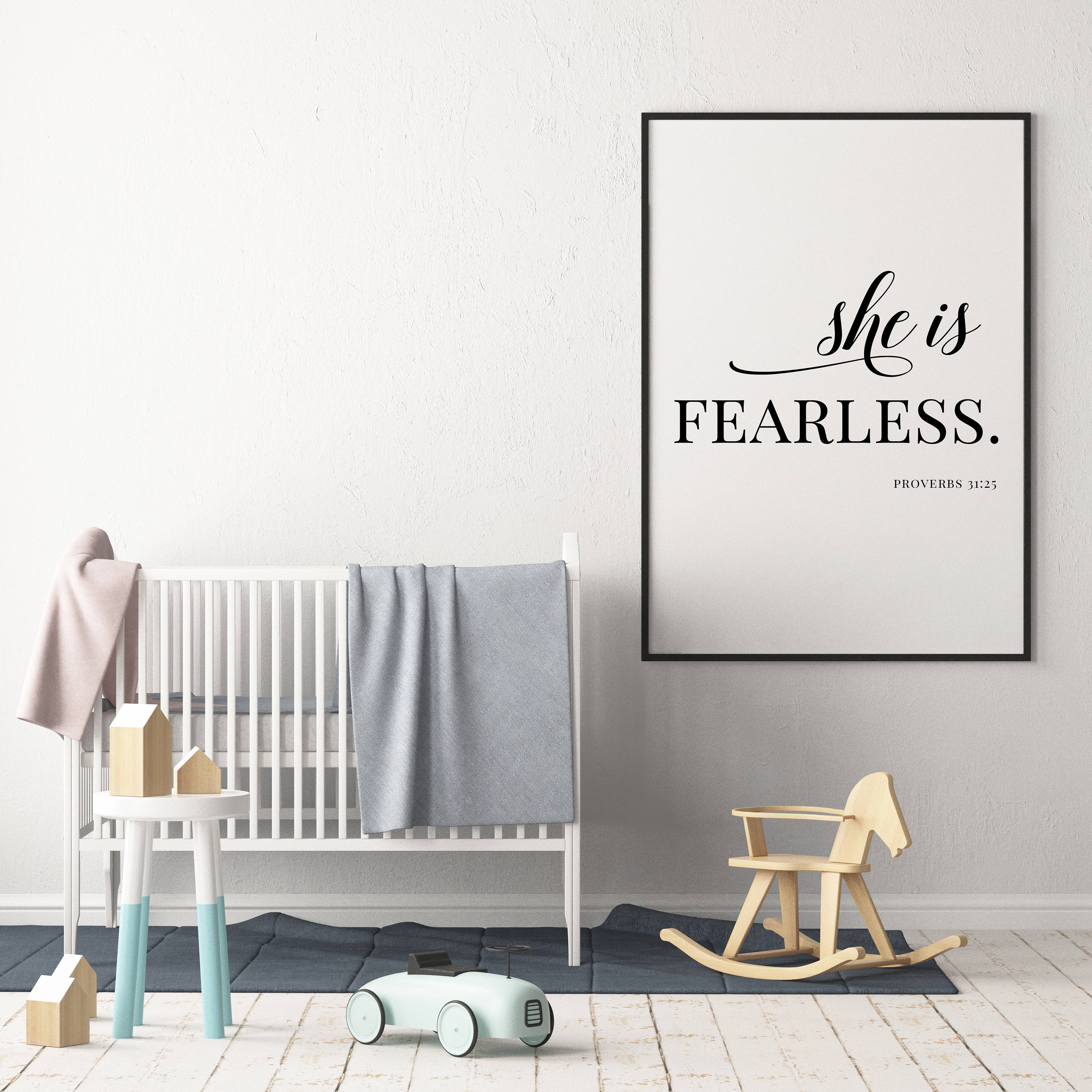 She Is Fearless Proverbs 31 25 Bible Verse Biblical Quote Etsy