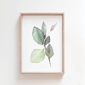 Set of 6, Watercolor Greenery Wall Art, Eucalyptus Print Collection ...
