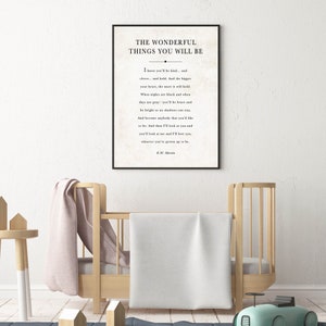 The Wonderful Things You Will Be, Literature Printable, Book Page Quote ...