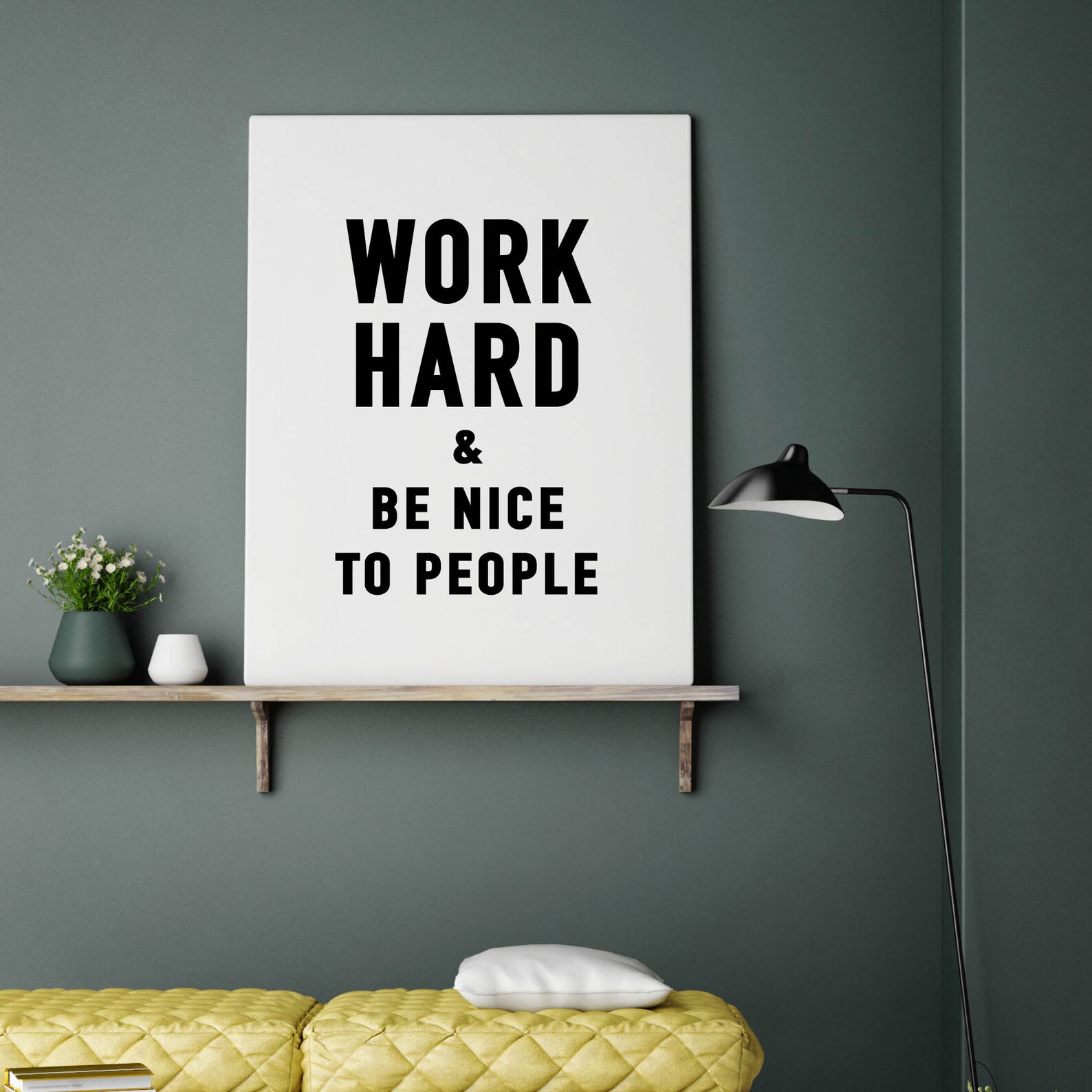 Work Hard and Be Nice to People Printable Quotes | Etsy