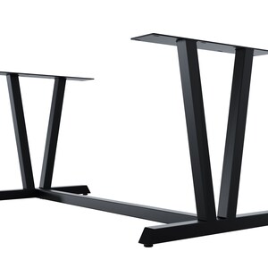The Vector Mid-frame Table Base - V-shaped Leg - Modern Industrial ...