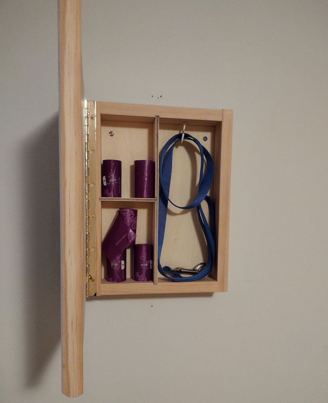 Leash Holder Concealed Wall Cabinet, Hidden Storage for Leashes and ...
