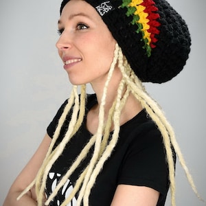 Handmade Wool Dreadlocks Hat • Rasta Reggae Style - Etsy