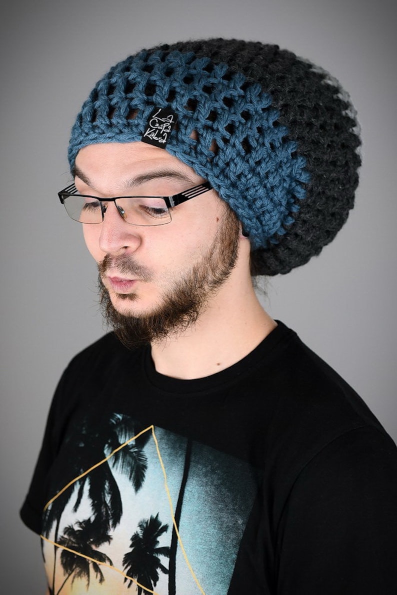 Dreadlove Triquence DENIM BLUE / Handmade Hat Cap for Dreads Dreadlocks ...