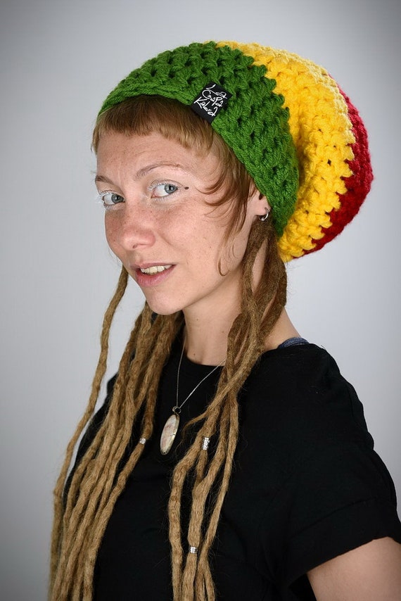 Rasta Blanc Bonnet Rasta Blanc Fashion, Bonnet Long Femme Homme