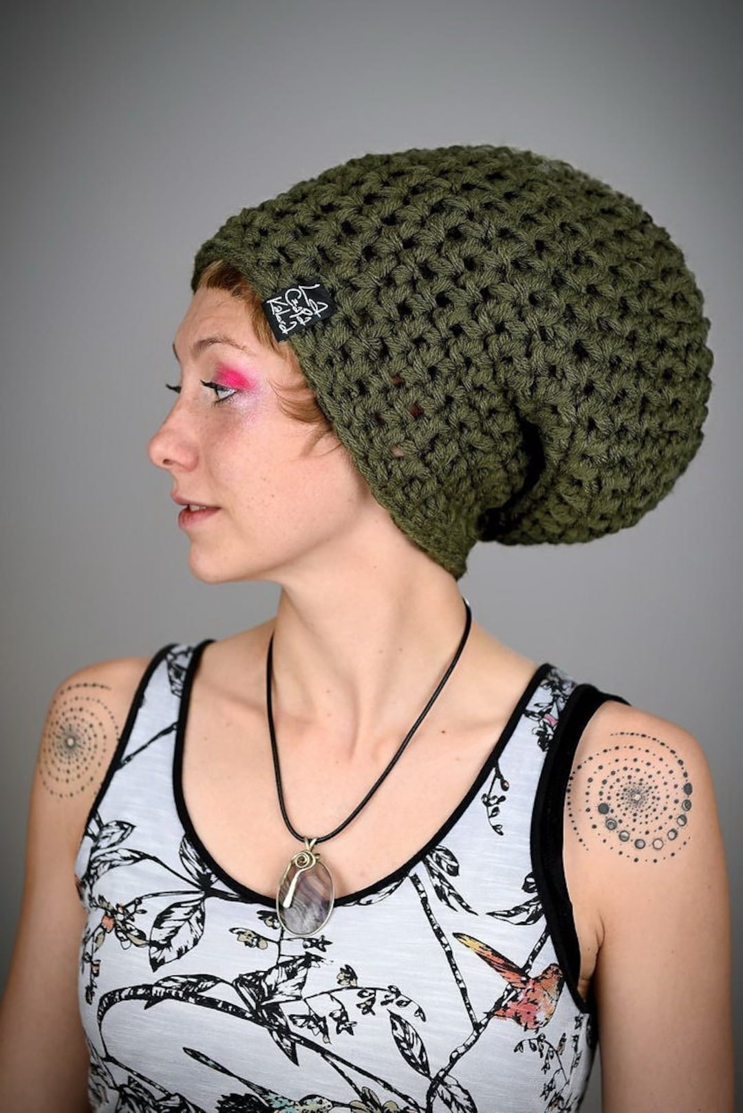 Dreadlove Mono Military Green/ Handmade • Hat • Cap • for • Dreads ...