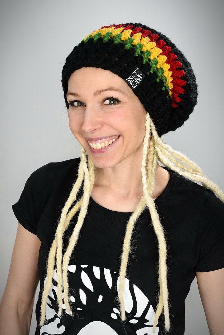 Handmade Wool Dreadlocks Hat • Rasta Reggae Style - Etsy