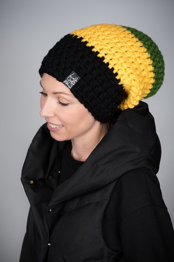 Dreadlove Rasta JAMAICA / Handmade • Hat • Cap • for • Dreads ...