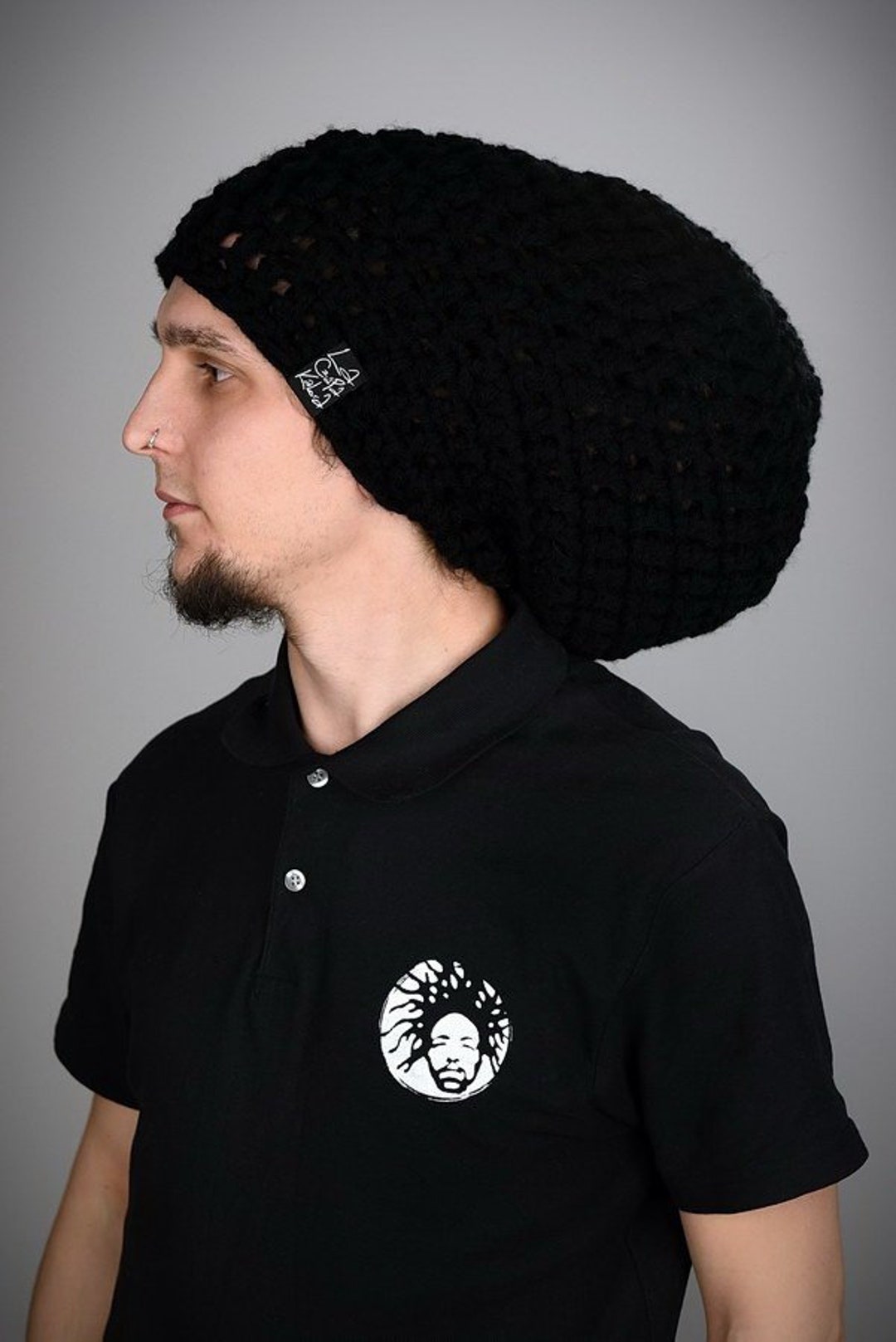 Dreadlove Mono Black / Handmade • Hat • Cap • for • Dreads • Dreadlocks ...