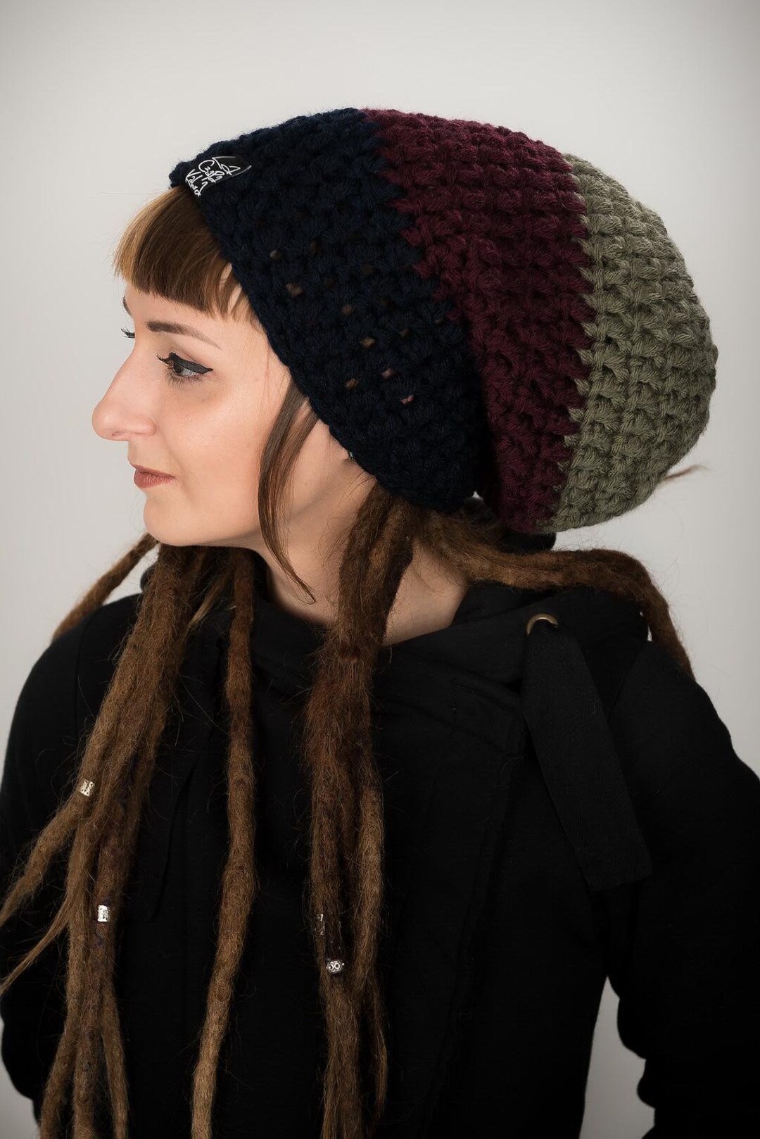 Dreadlove Tricolour / Handmade • Hat • Cap • for • Dreads • Dreadlocks ...